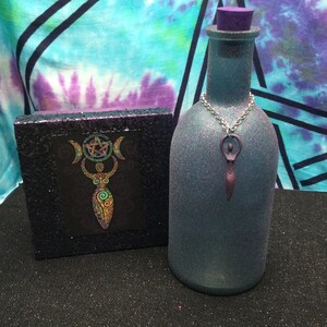 Goddess Potion Bottle, Witches Potion Bottle, Sea Witch Decor, Frosted ...