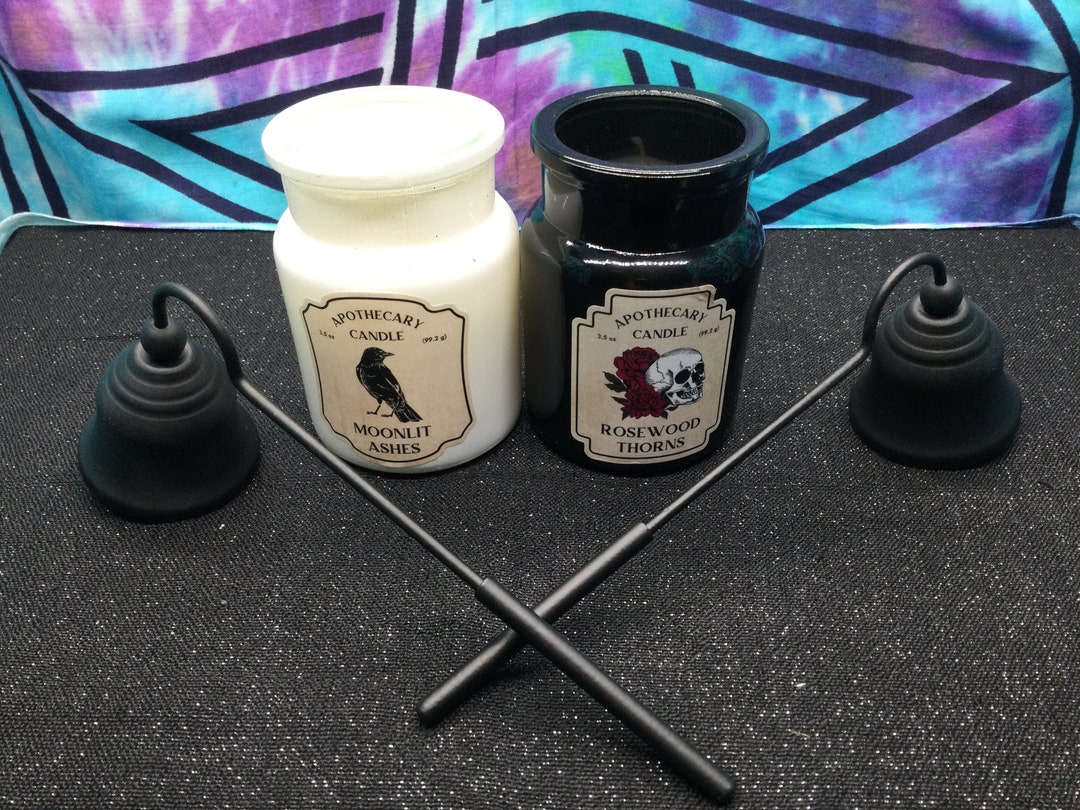 Scented Candle in a Jar, Candle Snuffer, Apothecary Candle, Decorative ...