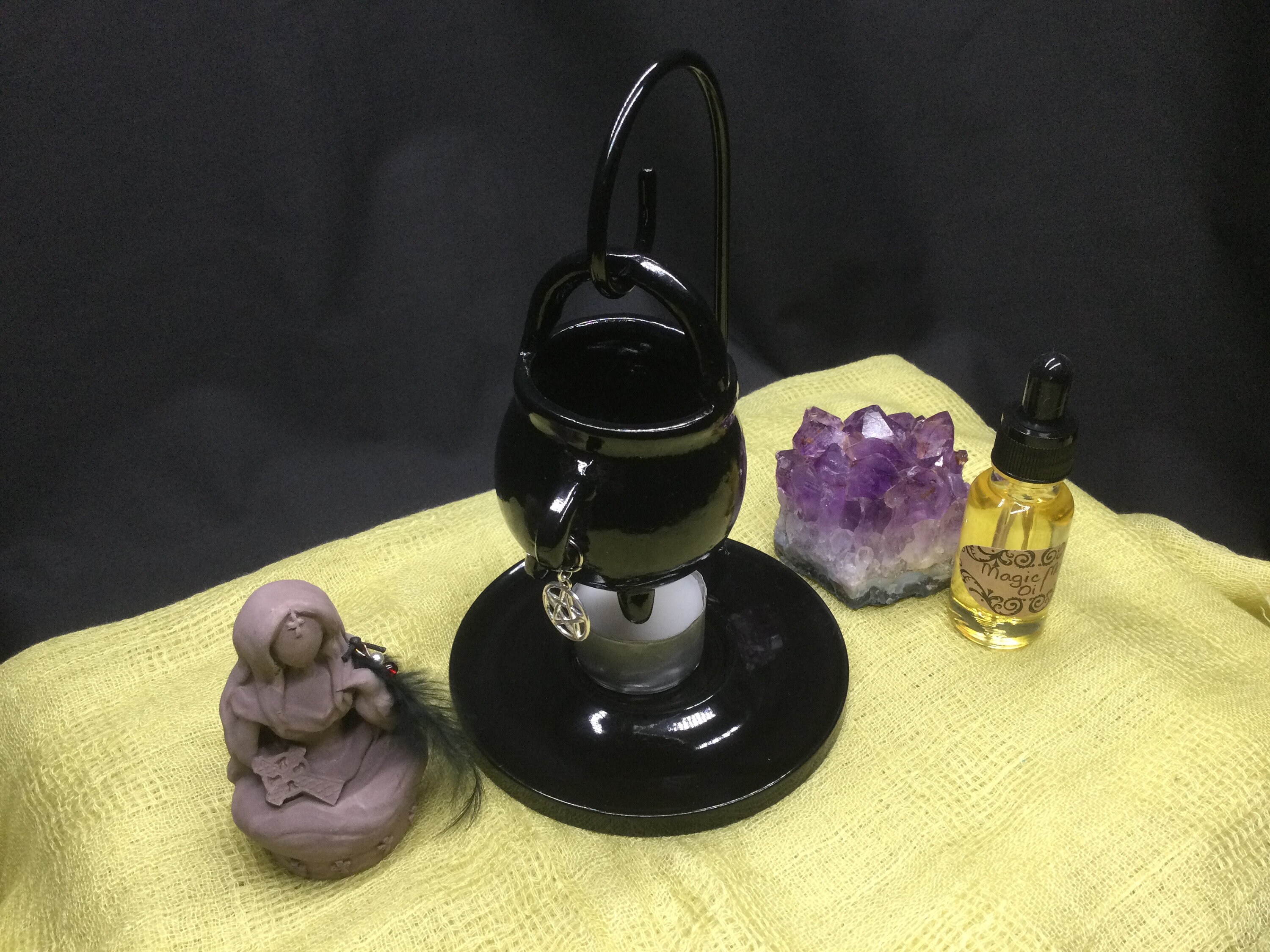 Mini Cauldron Oil Burner, Ceramic Cauldron, Gothic Decorations, Witch ...
