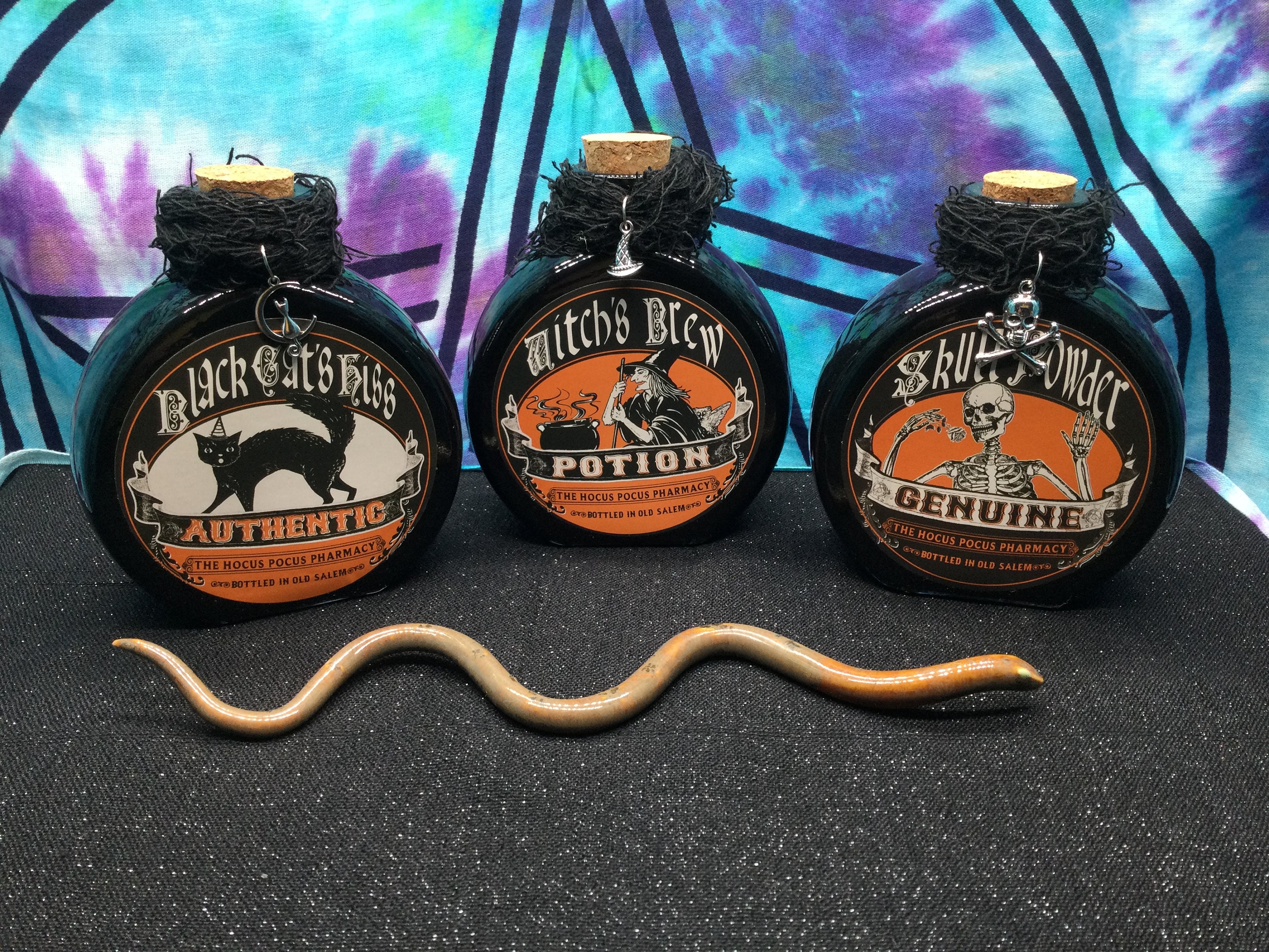 Novelty Potion Bottles, Halloween Decorations, Black Potion Bottle With ...