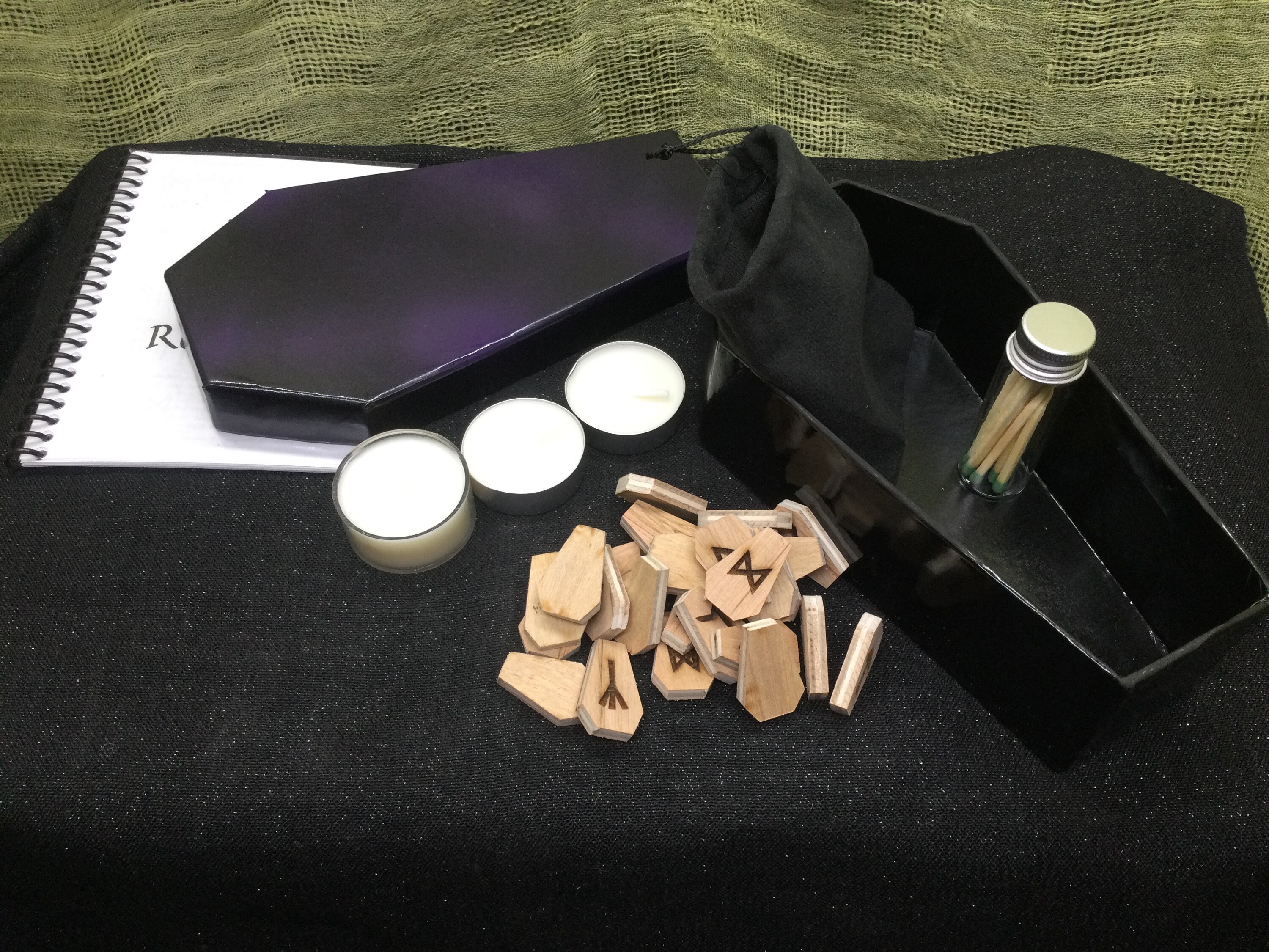 Viking Runes Coffin Shaped Viking Runes Wooden Runes Viking Rune Box ...