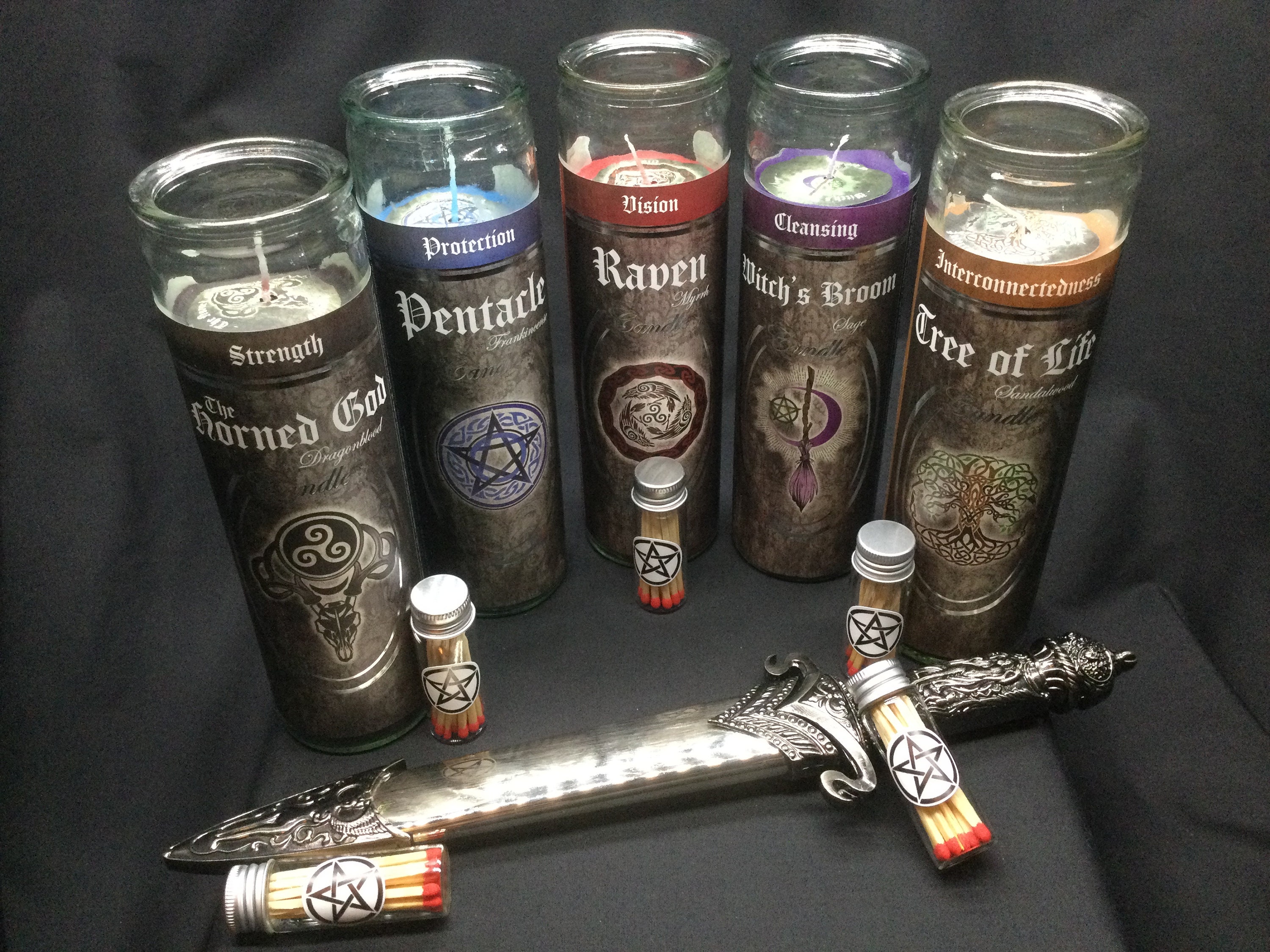 Ritual Candle, Wiccan Candles, Meditation Candle, Raven, Witches Broom ...