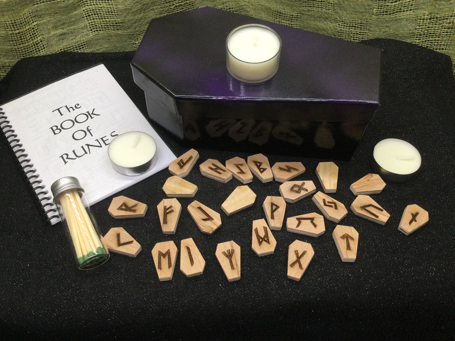 Viking Runes Coffin Shaped Viking Runes Wooden Runes Viking Rune Box ...