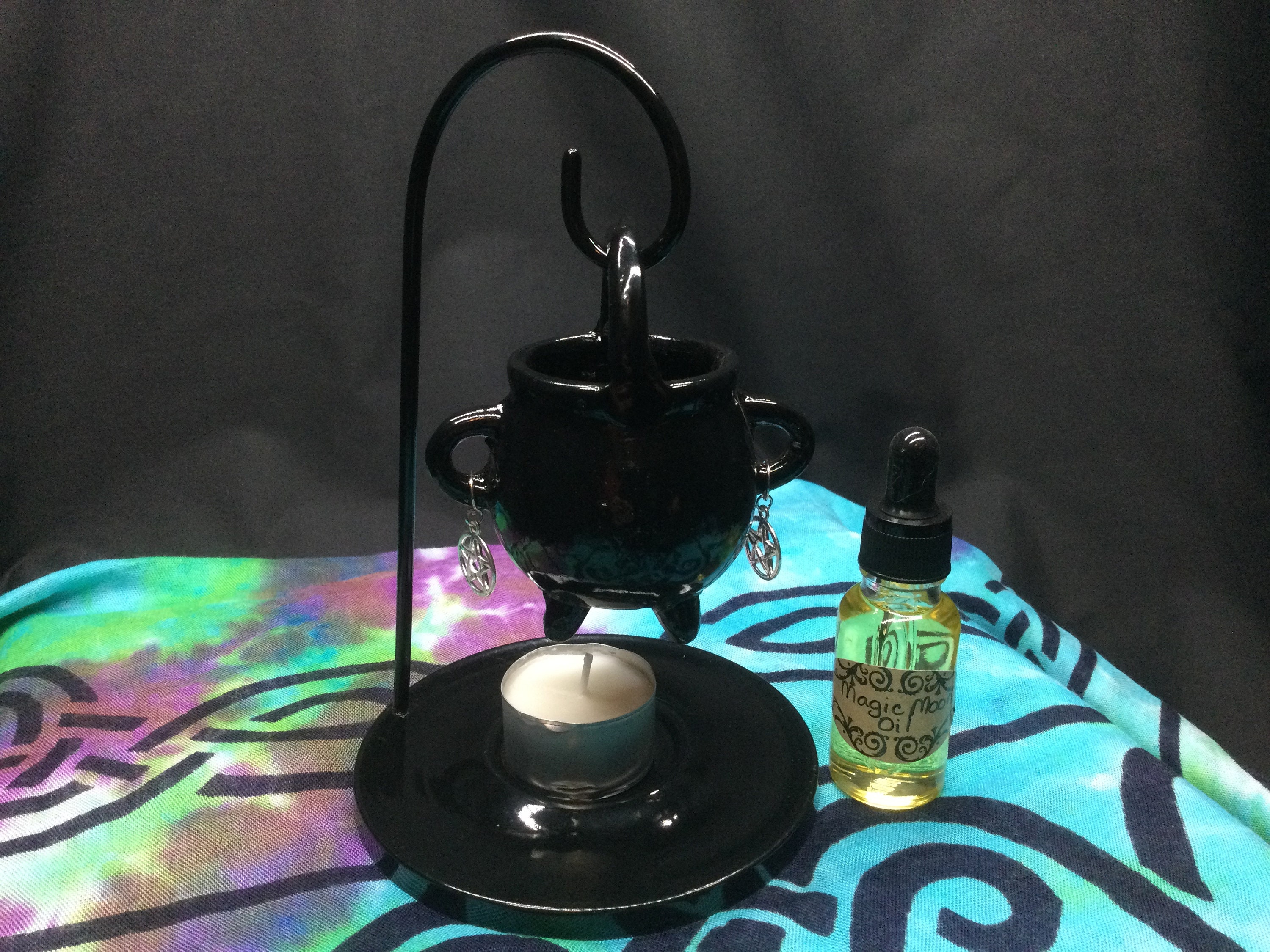 Mini Cauldron Oil Burner, Ceramic Cauldron, Gothic Decorations, Witch ...