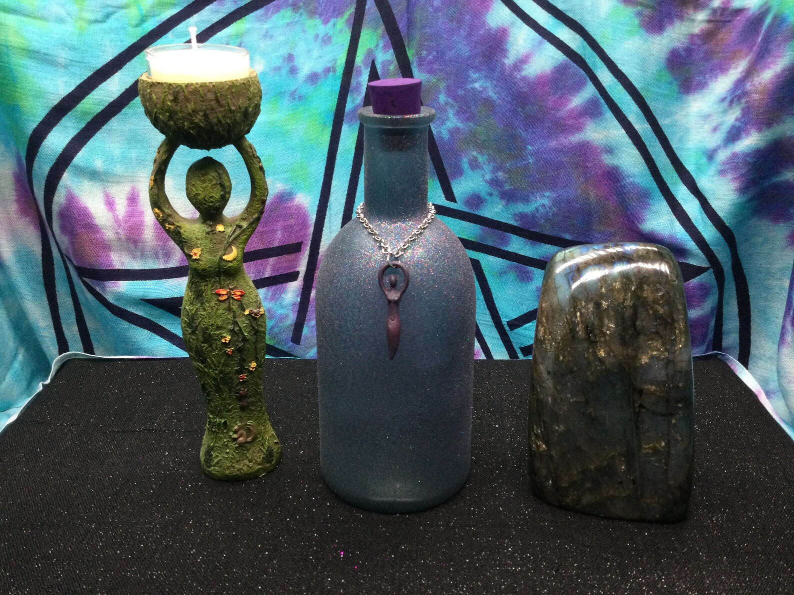 Goddess Potion Bottle, Witches Potion Bottle, Sea Witch Decor, Frosted ...