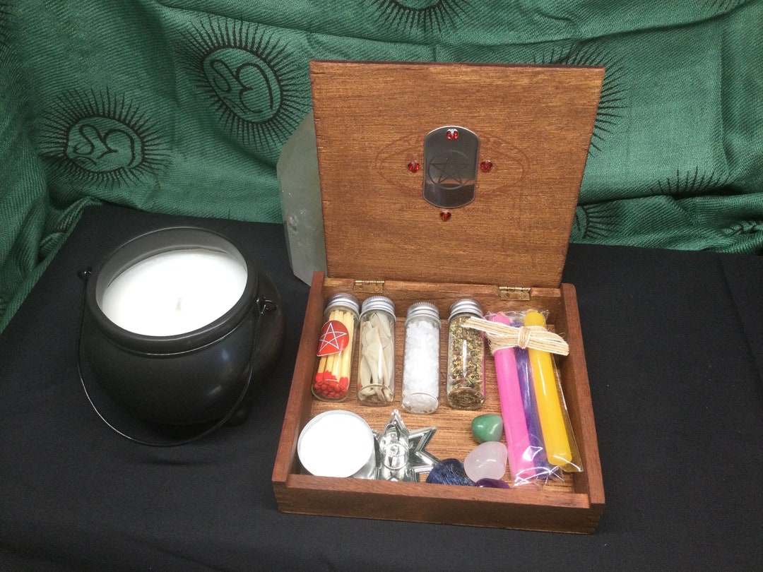 Witch's Spell Kit, Meditation Box Set, Witchcraft Set, Wiccan Altar Set ...