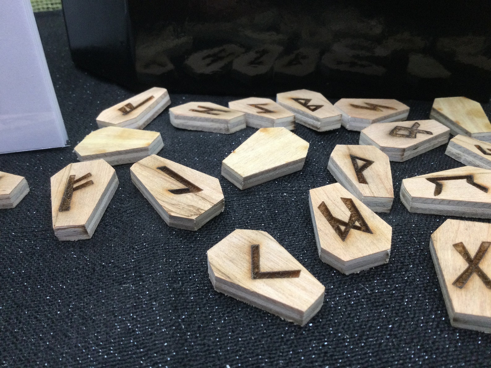 Viking Runes Coffin Shaped Viking Runes Wooden Runes Viking Rune Box ...