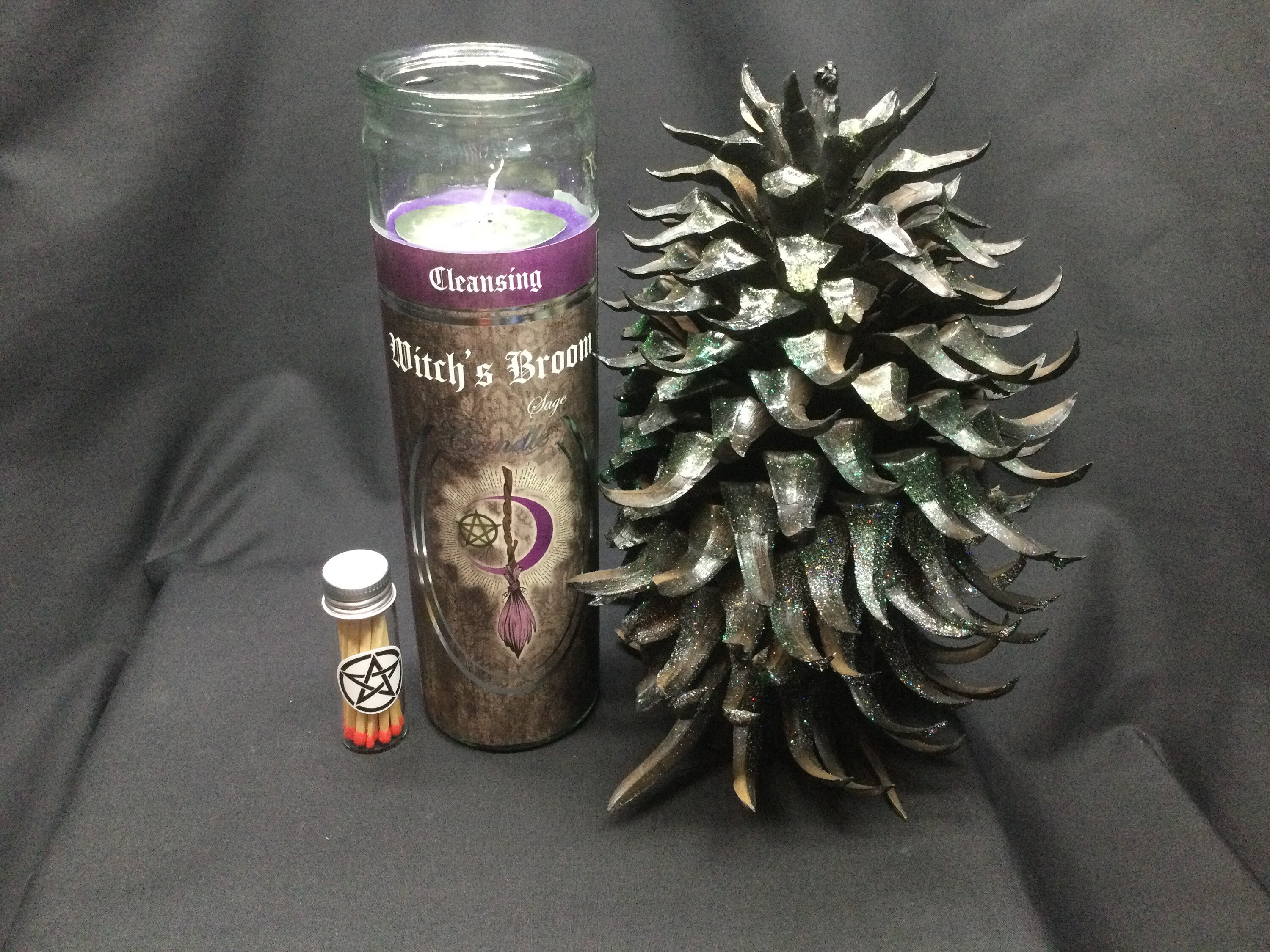 Ritual Candle, Wiccan Candles, Meditation Candle, Raven, Witches Broom ...