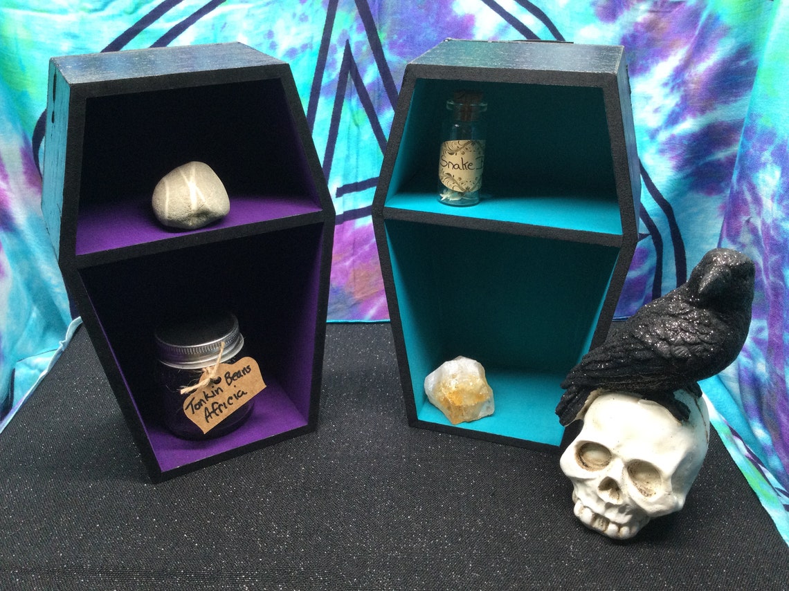 Coffin Shaped Display Shelf Witchy Room Decor Coffin Shadow - Etsy