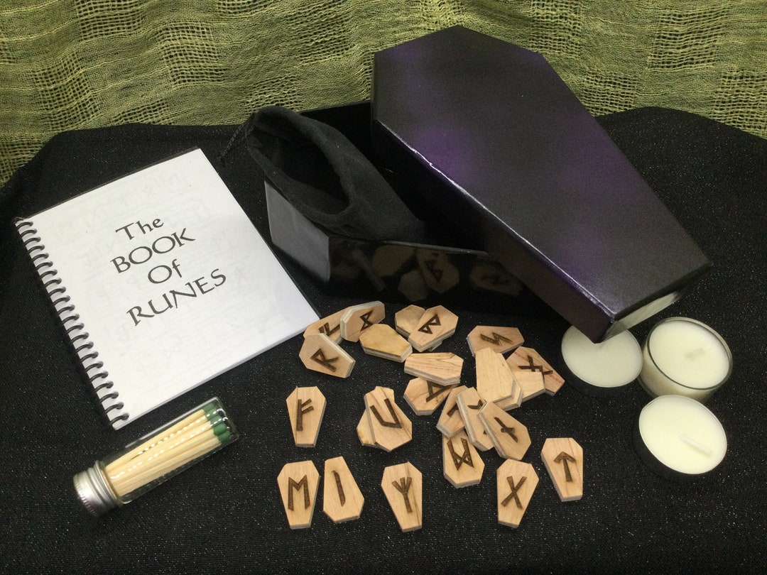 Viking Runes Coffin Shaped Viking Runes Wooden Runes Viking Rune Box ...