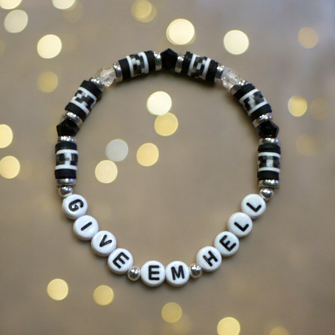 Give Em Hell Bracelet, Word Bracelet, Snarky Word Bracelet, Give Them ...