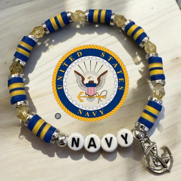 Navy Bracelet - Etsy