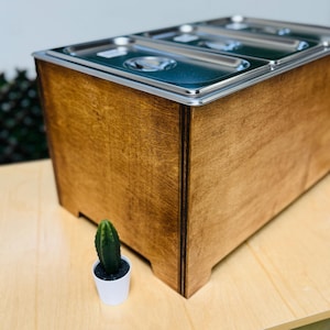 Wooden Chafer Holder Wood Chaffing Dish Warmer Chafing Full Size ...