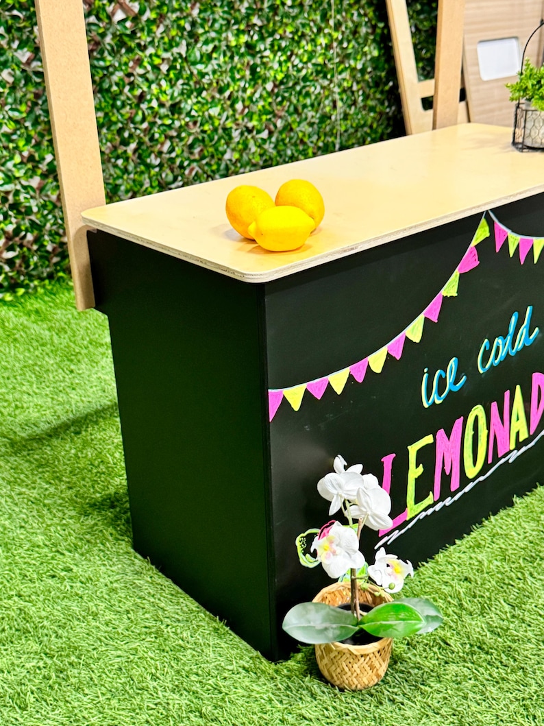 Lemonade Stand for Kids Chalk Foldable Kiosk Girl Scout Cookies Cart - Etsy