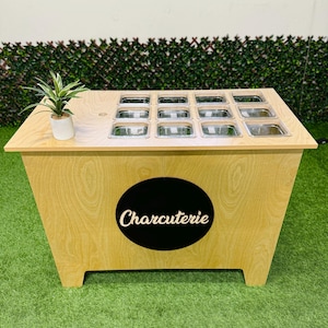 Ematik Foldable 4ft Charcuterie Snack Bar Collapsible Wooden Table ...