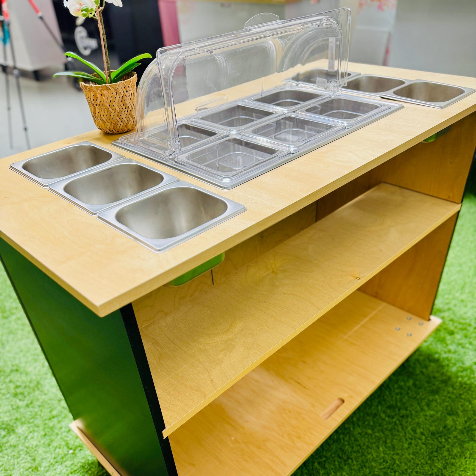 Ematik Charcuterie Cart Mobile Foldable Snack Bar Catering Display ...
