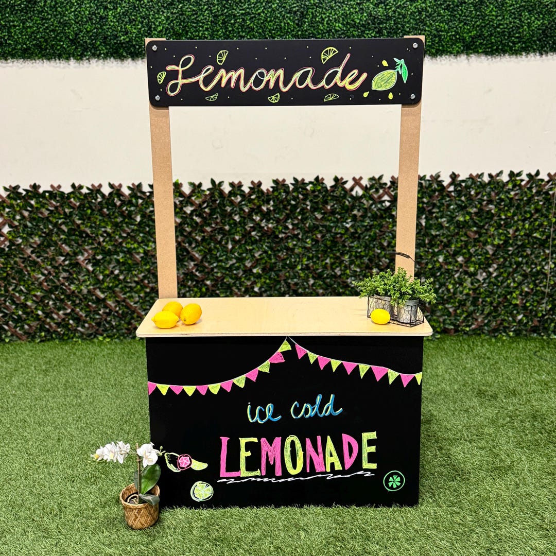 Lemonade Stand for Kids Chalk Foldable Kiosk Girl Scout Cookies Cart - Etsy