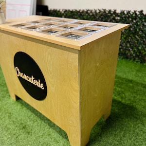 Ematik Foldable 4ft Charcuterie Snack Bar Collapsible Wooden Table ...