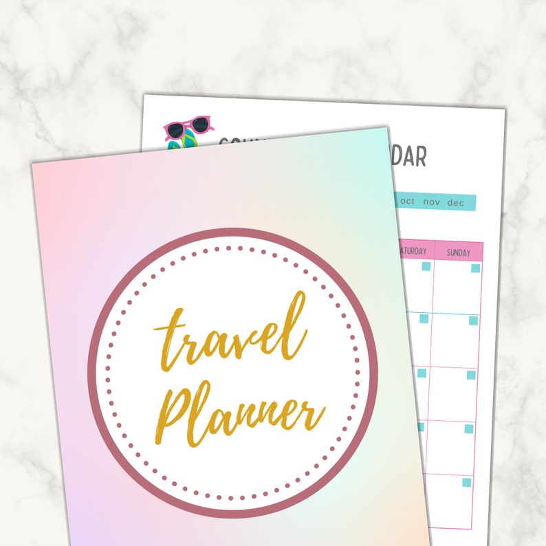 Travel Planner Printable // Cute Vacation Holiday Planner PDF ...