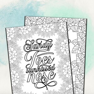 Travel Quotes Coloring Pages Printable // 30 Pages// Travel Adventure ...