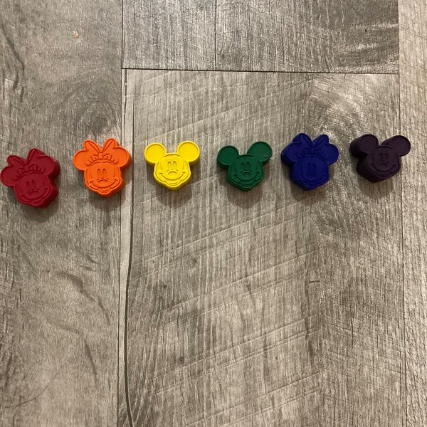 Mickey Mouse Crayons - Etsy
