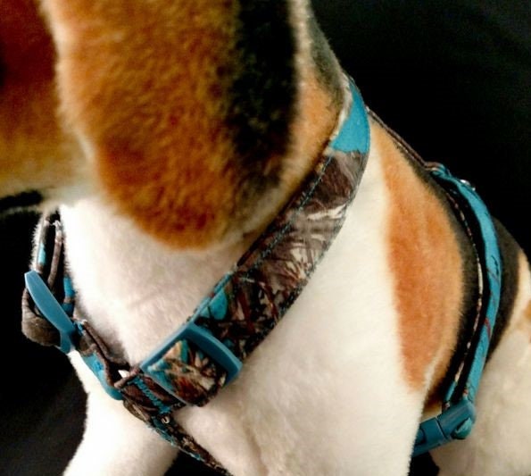 Blue Camouflage Dog Harness - Etsy