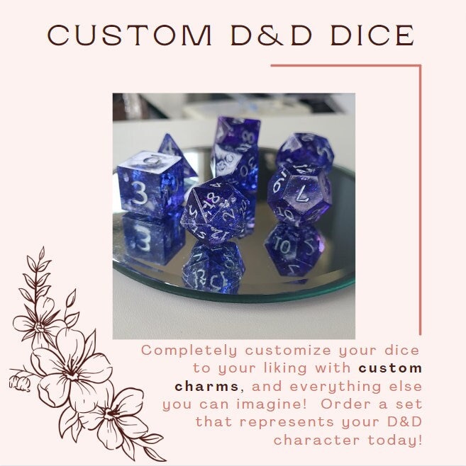 Custom D&D Dice With Custom Charms, Build Your Own Dice, Dungeons and ...