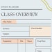 Printable Class Overview Planner, Aesthetic Class Planner, Homework ...
