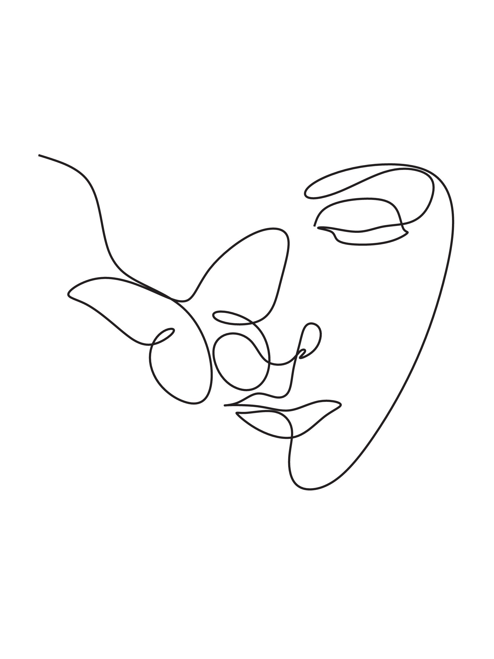 Minimalist Aesthetic Face Print, Printable Poster, Minimal Art, Minimal ...