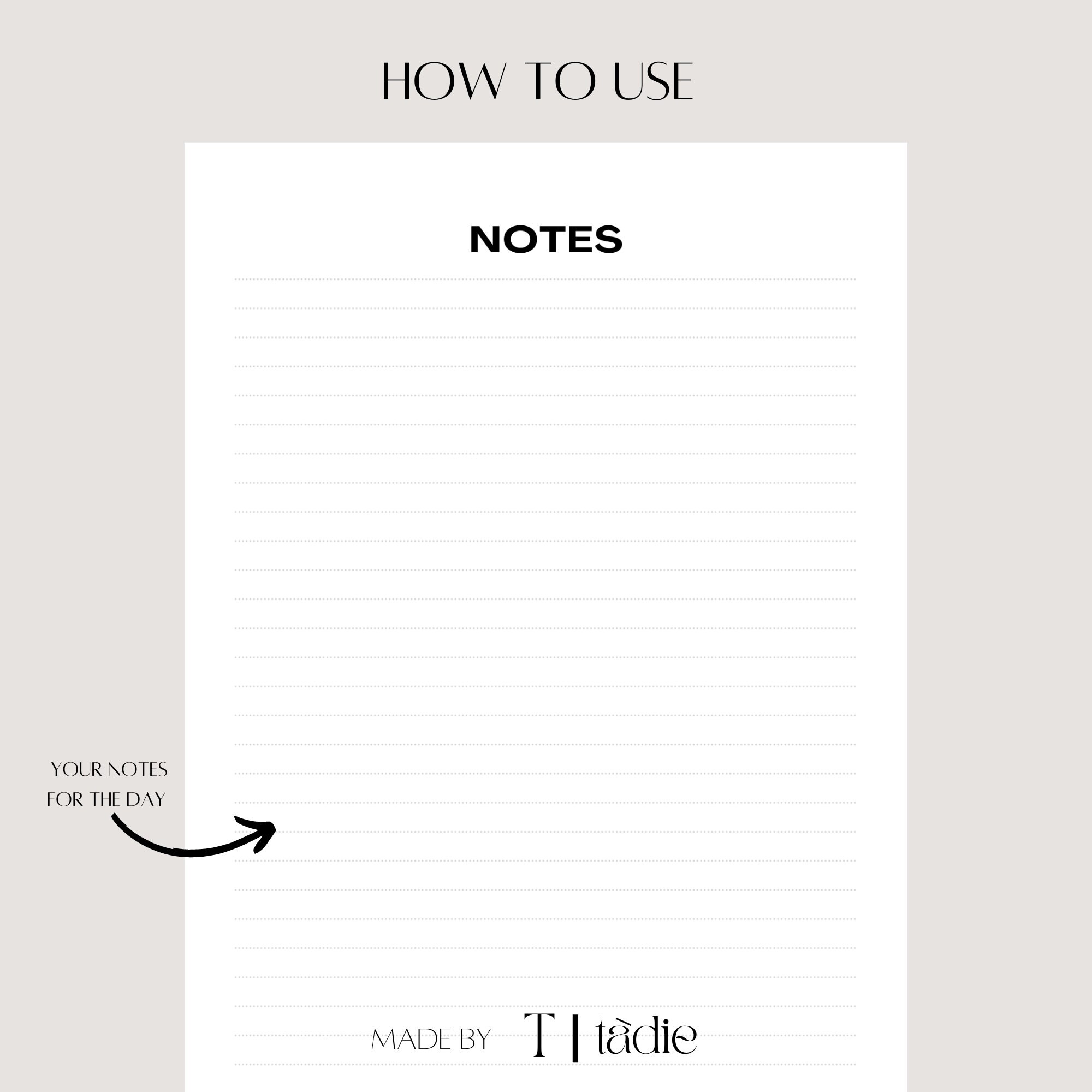 Oh so Simple Notes PDF Printable A4, A5, A6, Letter Sizes - Etsy