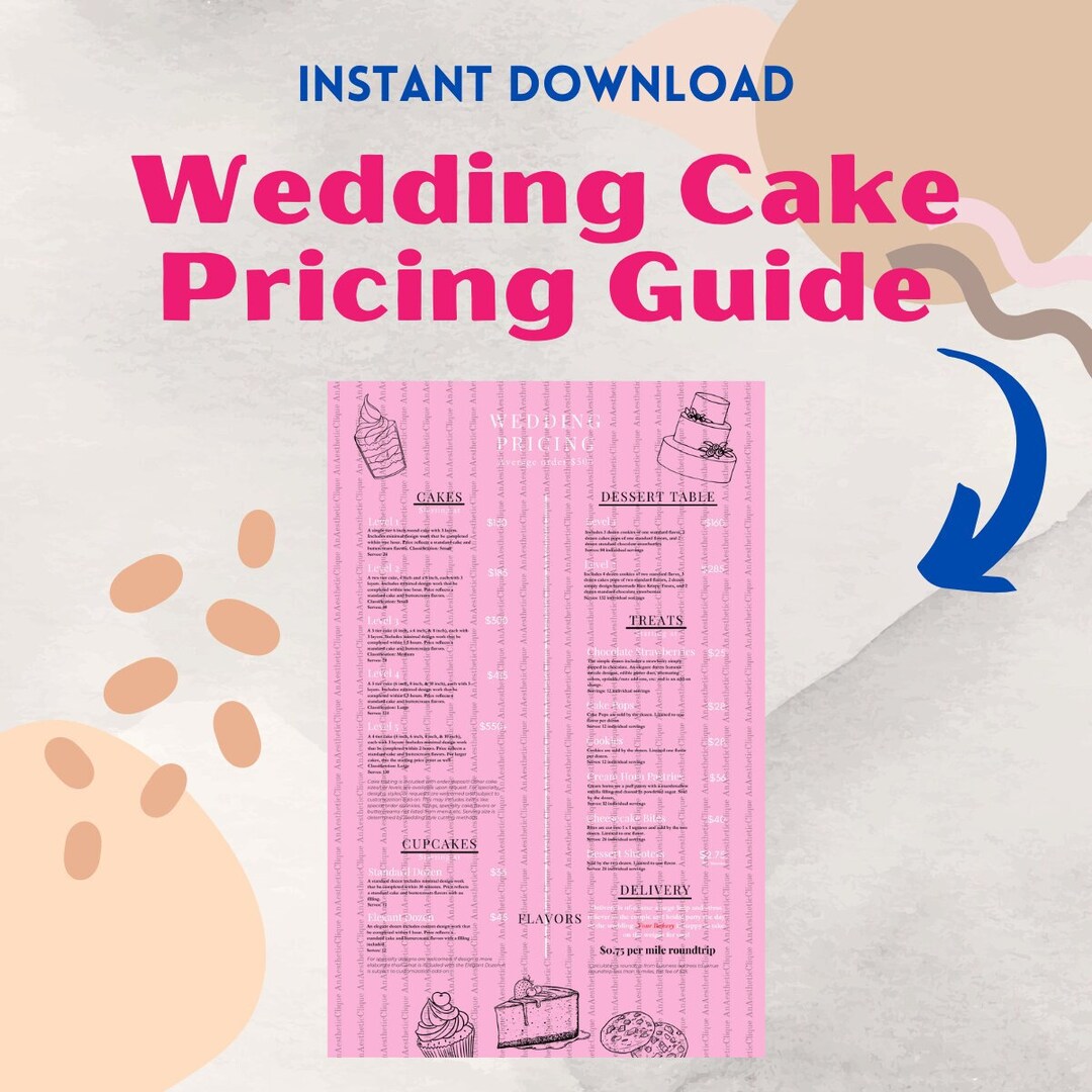Wedding Cake Pricing Guide - Instant Download & Editable - Etsy