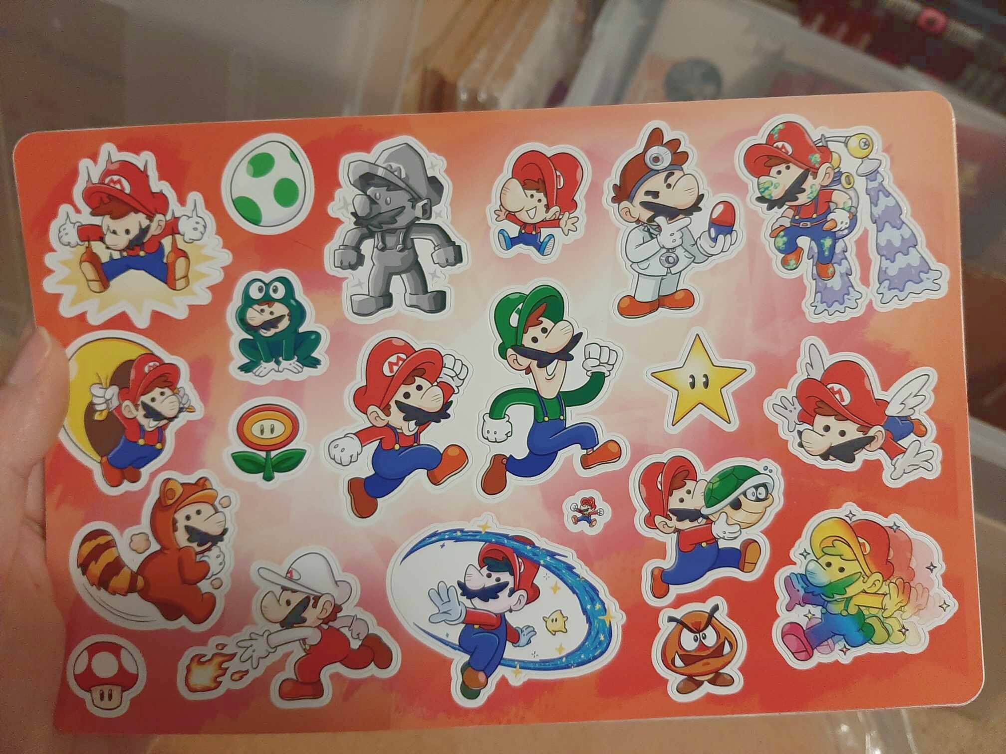 Super Mario Sticker Sheet - Etsy