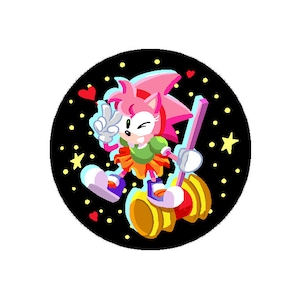 Sonic Character Buttons 1.5 Inch - Etsy
