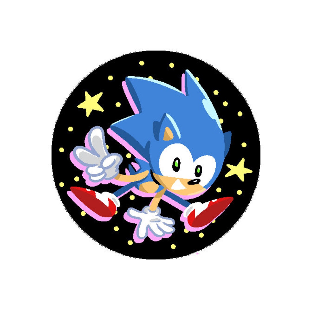 Sonic Character Buttons 1.5 Inch - Etsy