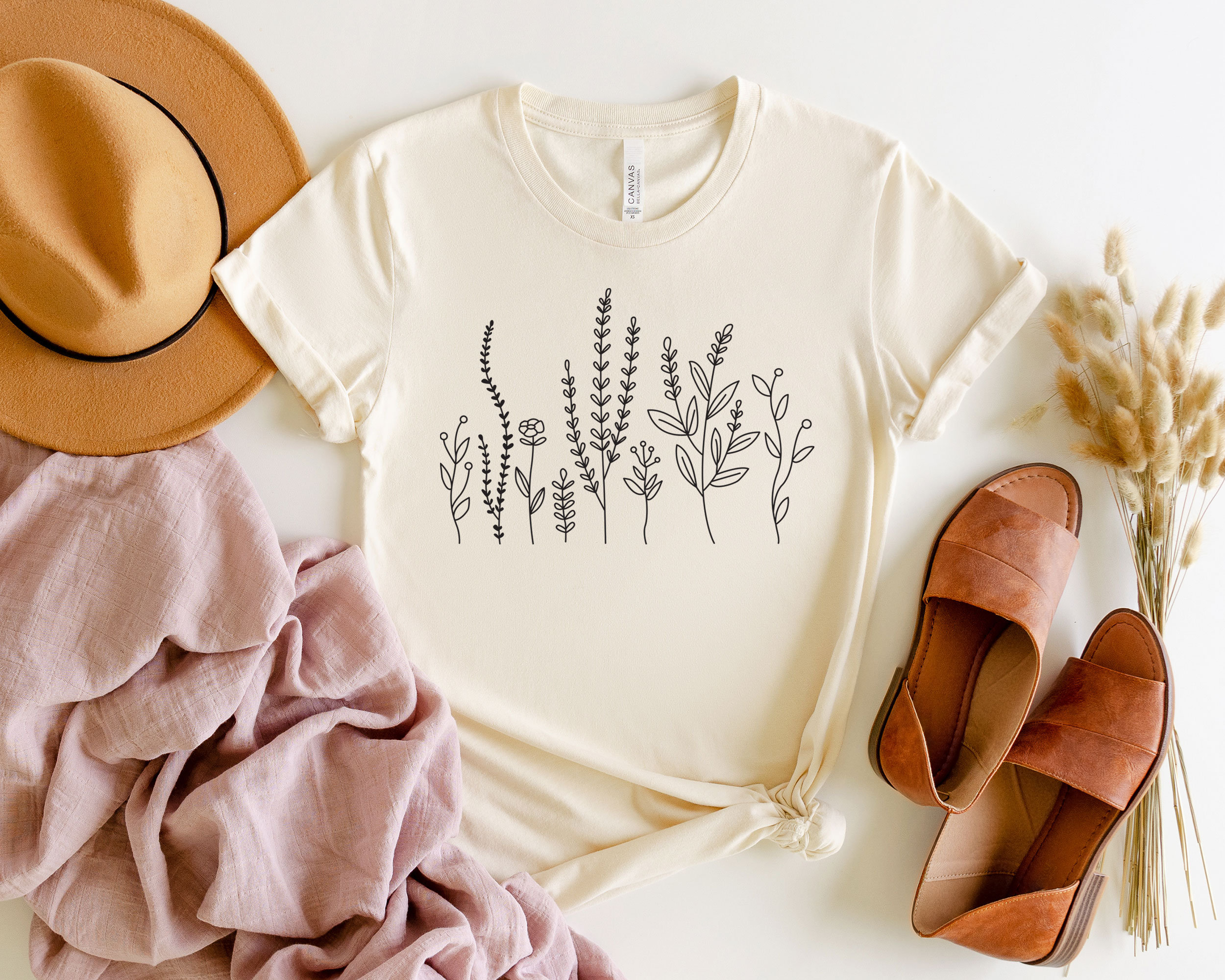 Simple Floral SVG PNG Digital Download Fall Floral Summer - Etsy