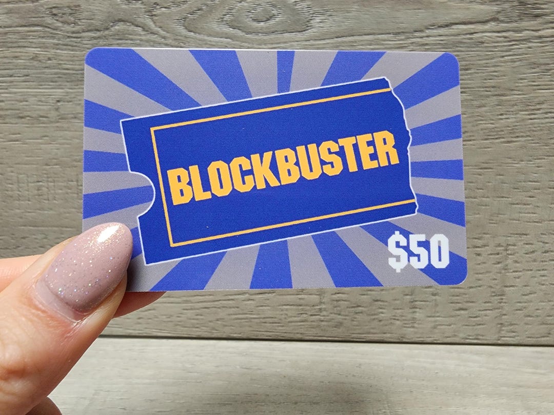Blockbuster Prank Gift Card: Nostalgic Gag Gift - Etsy