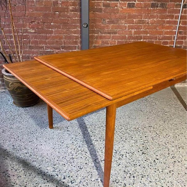 Teak Draw Leaf Table - Etsy