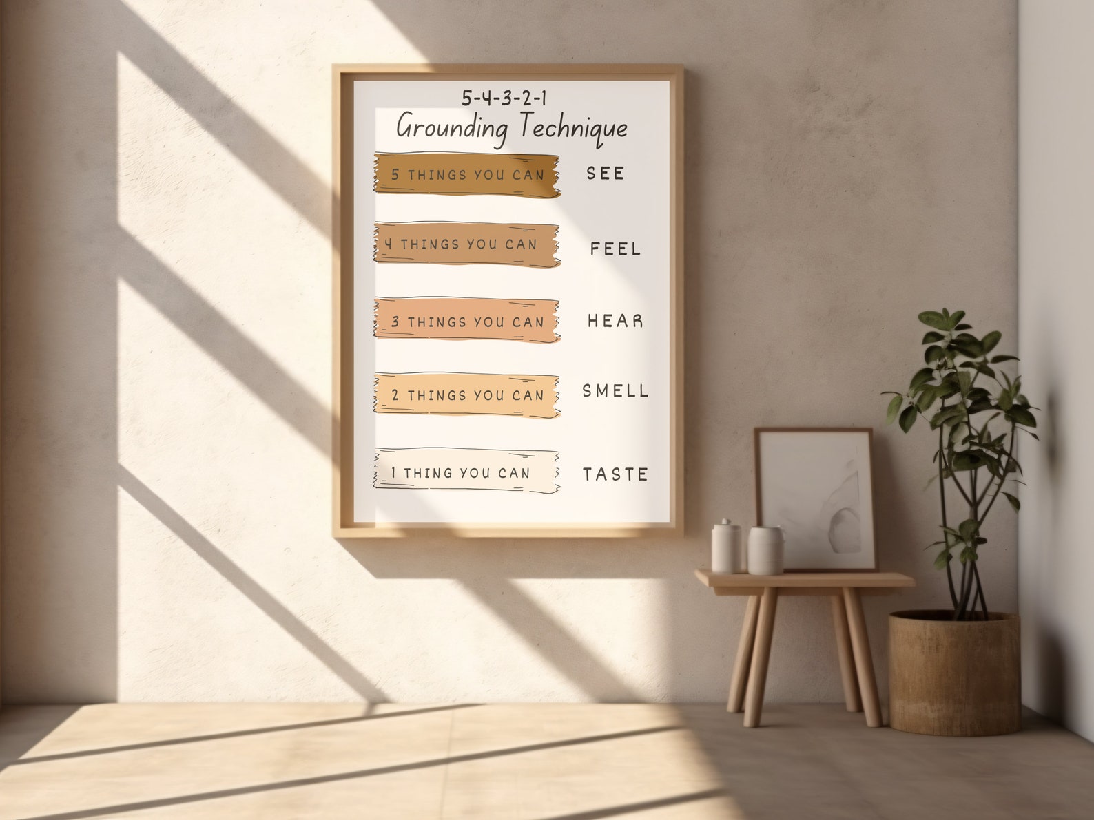 Grounding Technique | Therapy Office Decor Coping Skills Therapist Gift ...