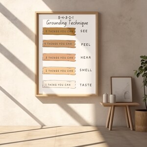 Grounding Technique | Therapy Office Decor Coping Skills Therapist Gift ...