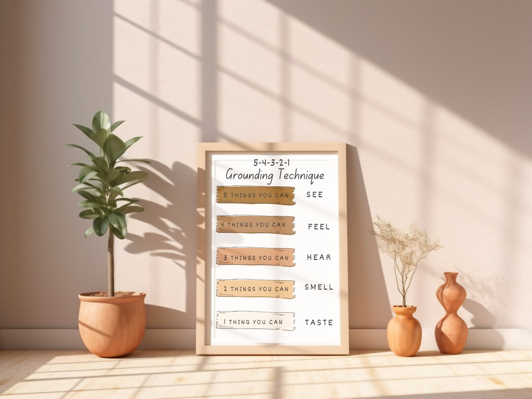 Grounding Technique | Therapy Office Decor Coping Skills Therapist Gift ...
