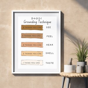 Grounding Technique | Therapy Office Decor Coping Skills Therapist Gift ...