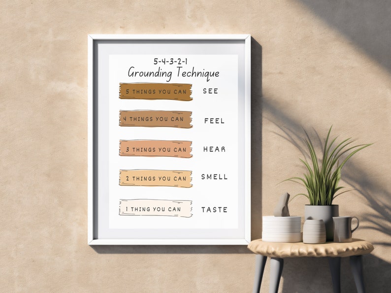 Grounding Technique | Therapy Office Decor Coping Skills Therapist Gift ...