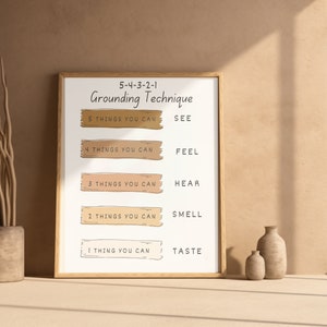 Grounding Technique | Therapy Office Decor Coping Skills Therapist Gift ...