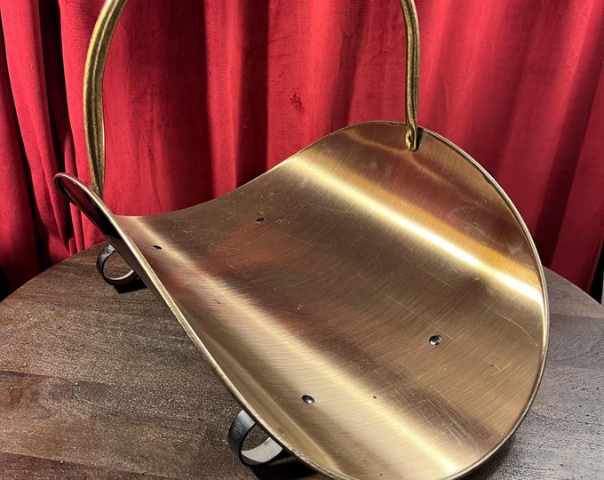 Firewood/log Caddy- Kindling Holder- Magazine Holder- Black and Brushed ...