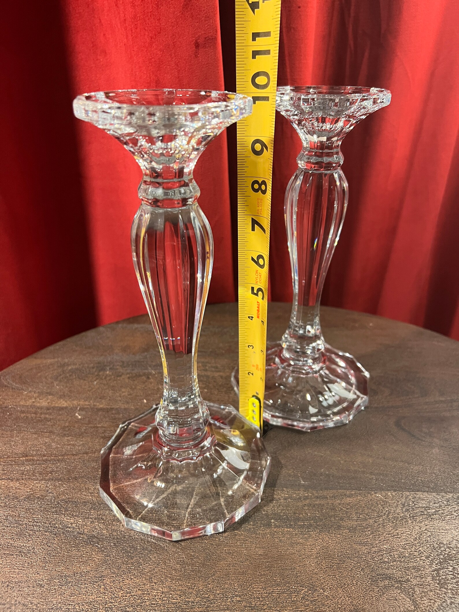 Pair of Vintage Godinger Crystal Glass Candlestick Holders, Godinger ...