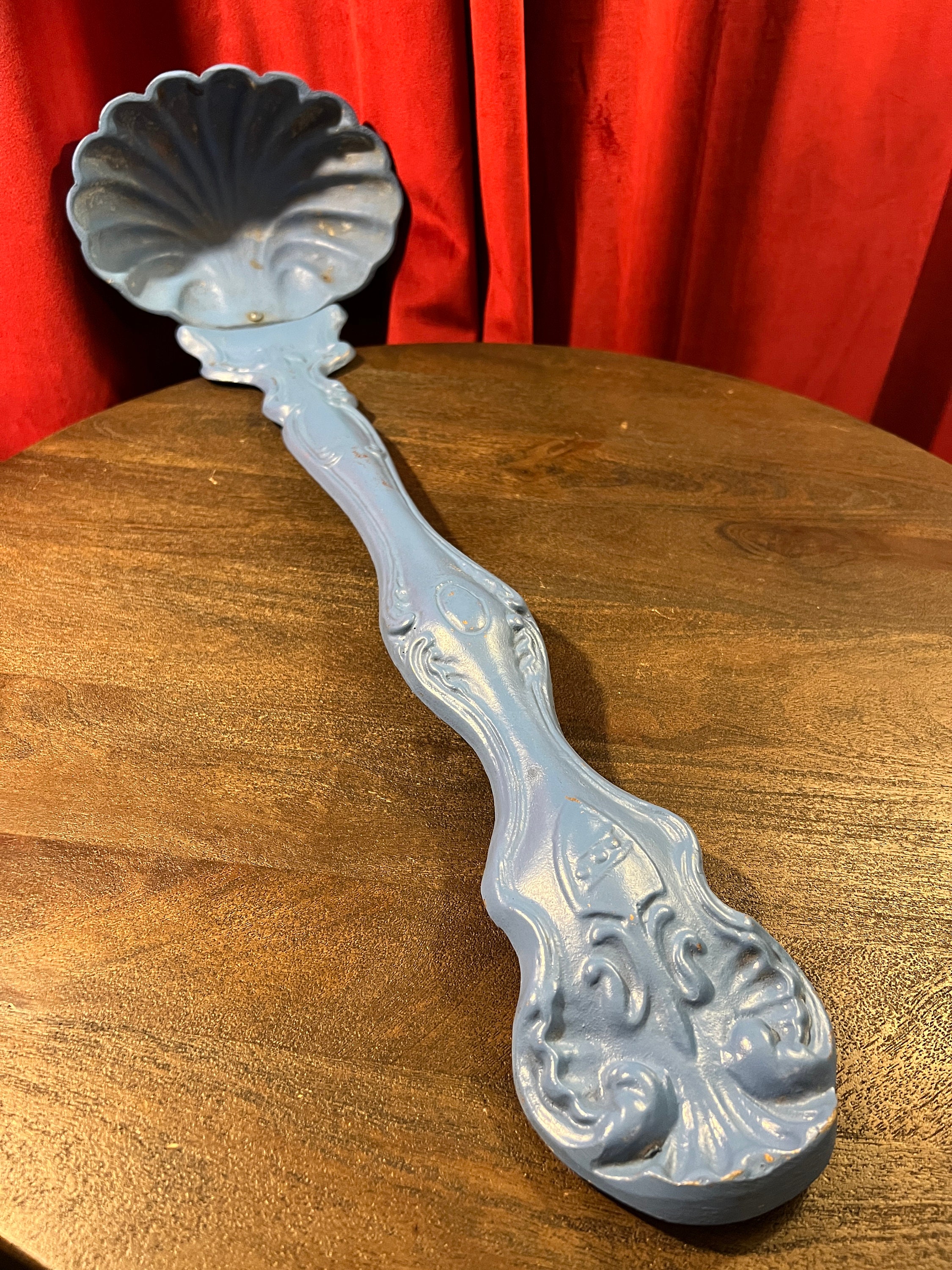 Vintage Royal Cast Metal Decorative Ladle Display Hanging Pastel Blue ...