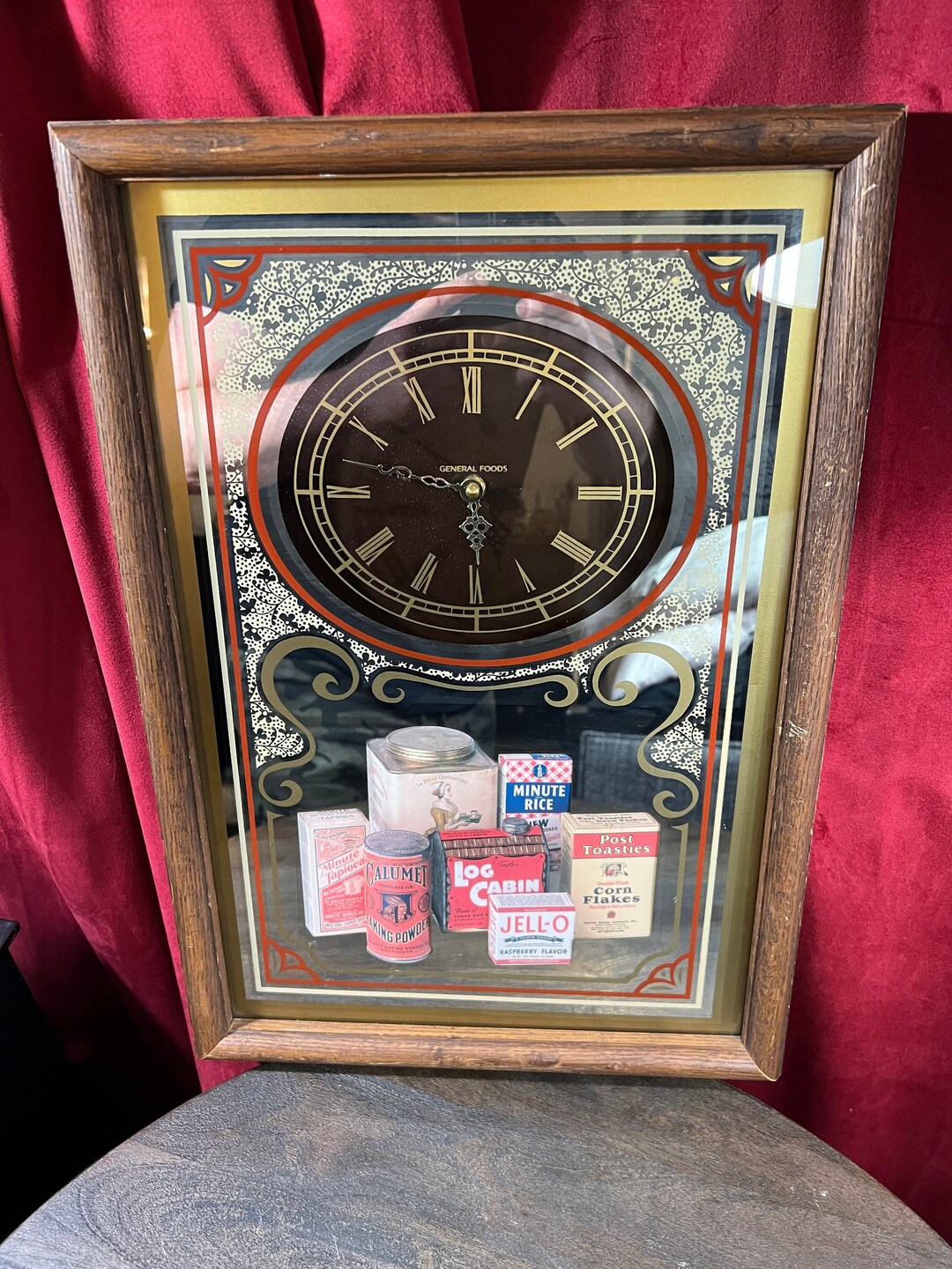 Vintage Wood Framed General Foods Promotional Wall Clock - Etsy