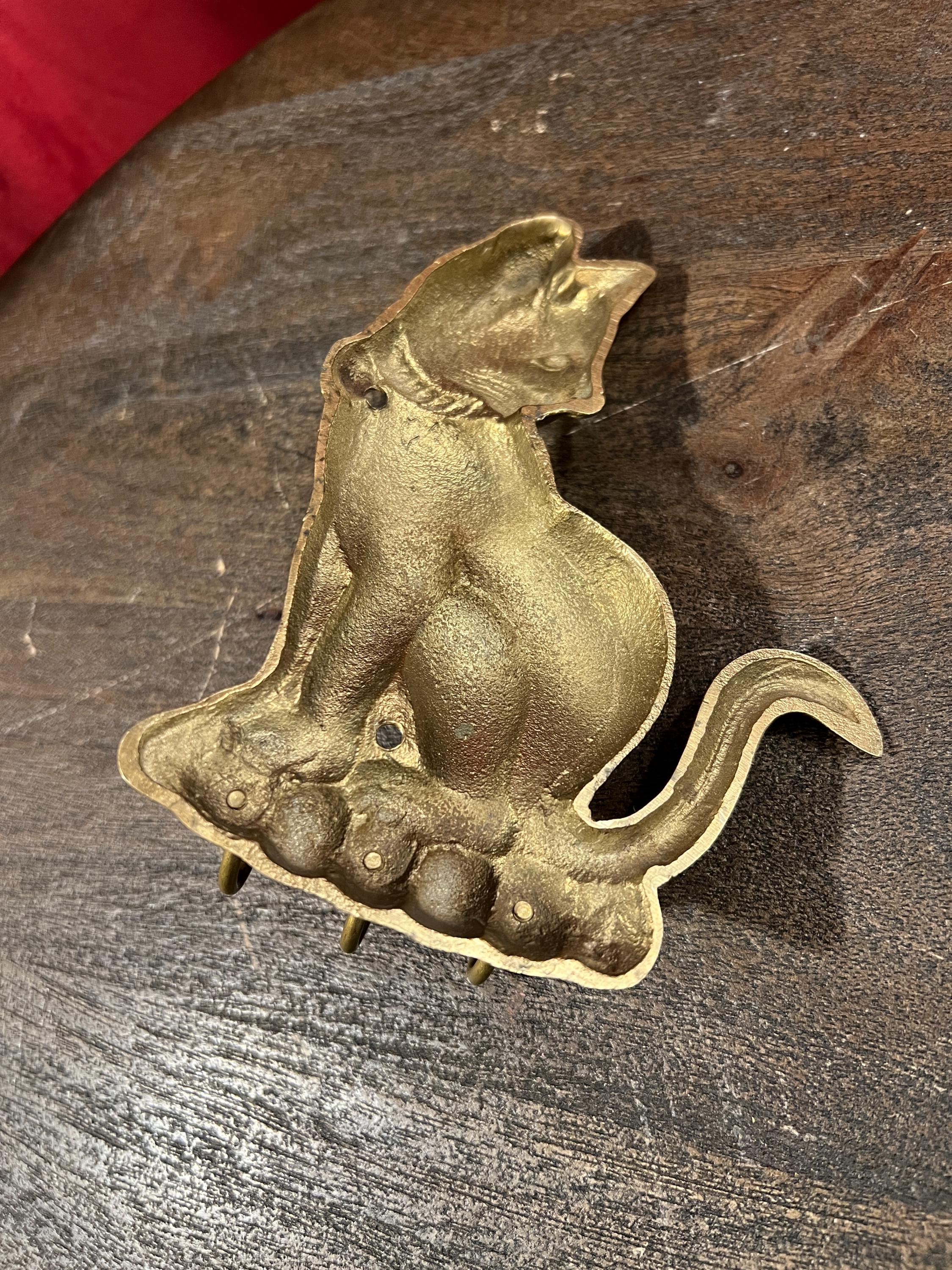 Vintage Brass Cat Kitten Key Holder / Brass Cat Key Hook - Etsy