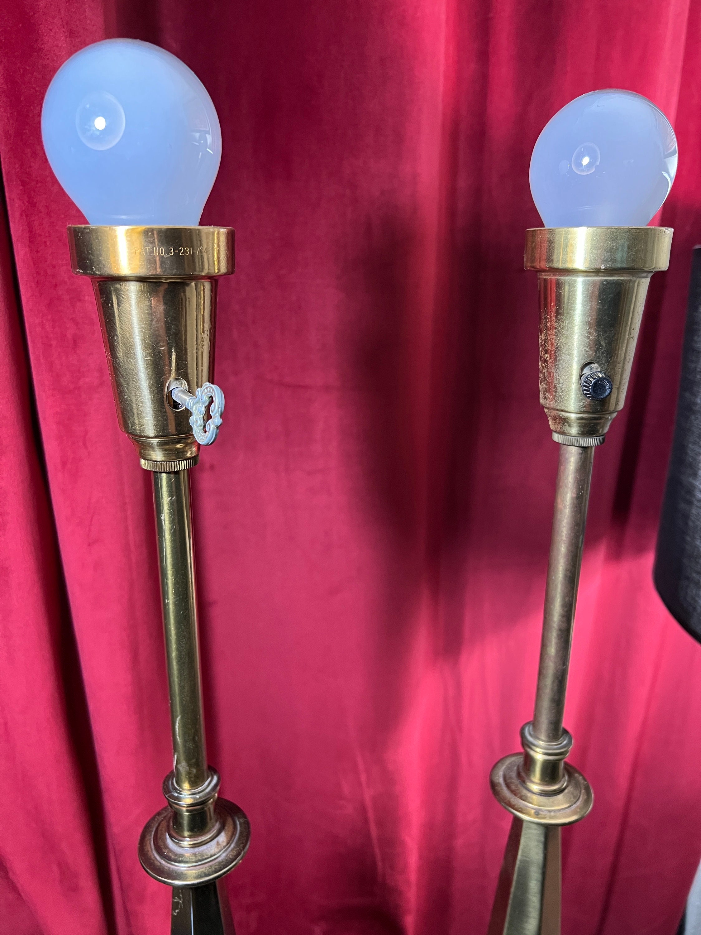 Set of 2 Stiffel Torchiere / Buffet Table Top Vintage Lamps ...