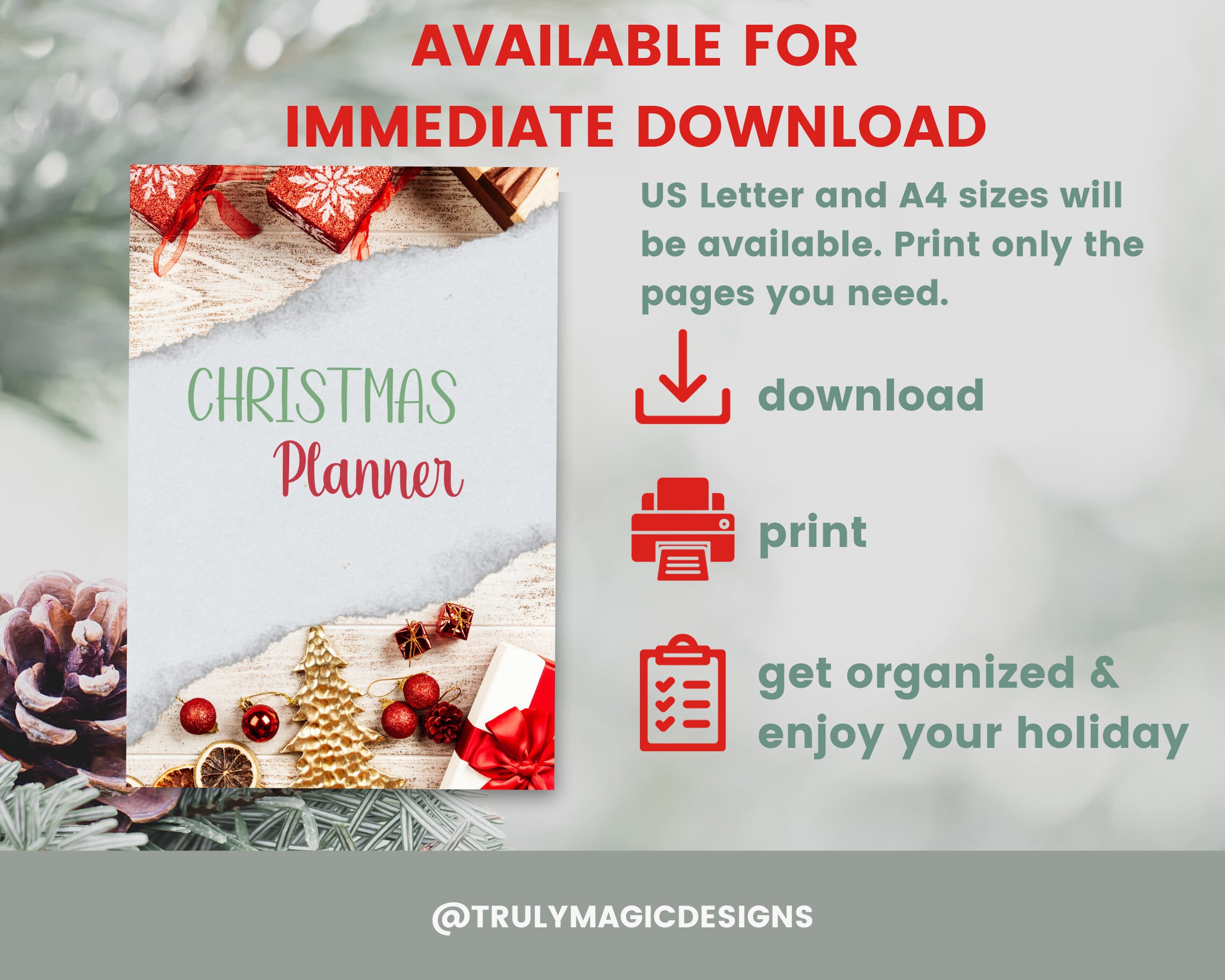 Christmas Gift Tracker Printable Christmas Organization Xmas to Do ...